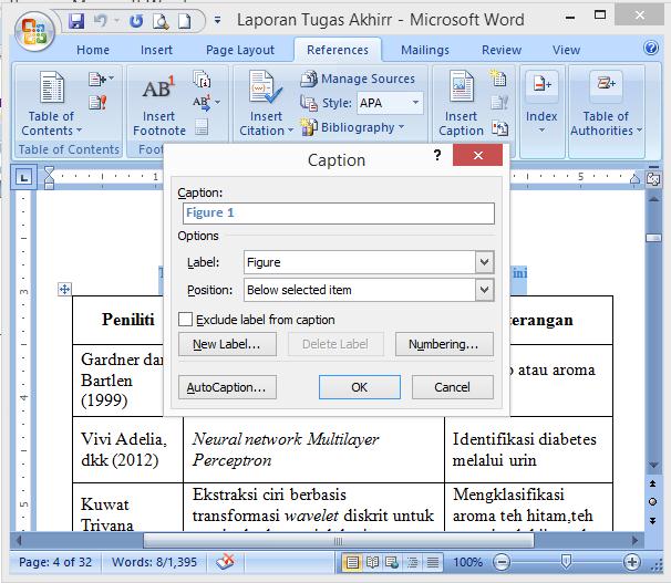 Cara Membuat Daftar Isi, Daftar Gambar, dan Daftar Table Secara Otomatis